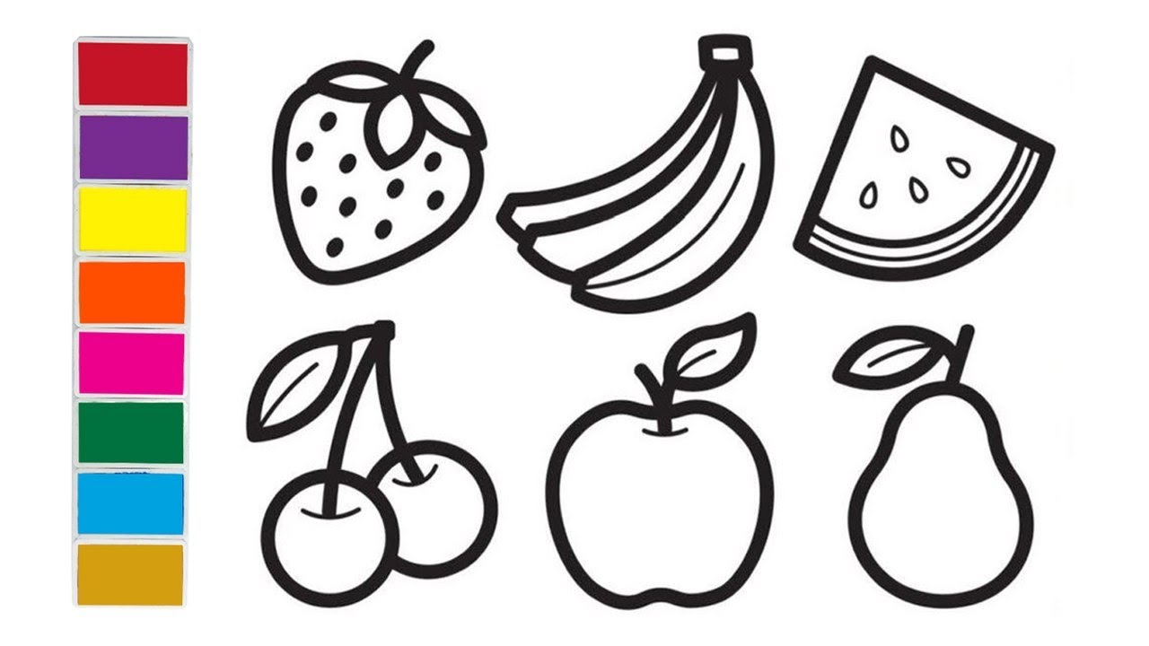 How to Draw Fruits Step by Step for Beginners || Different Types of ...