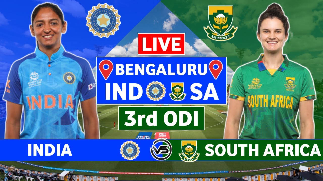 India Women vs South Africa Women 3rd ODI Live Match | IND W vs SA W 3rd ODI Live Match ...