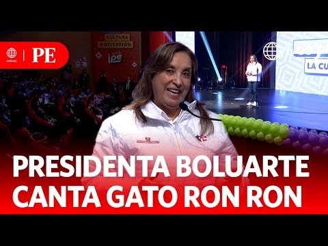 Presidenta Dina Boluarte canta el Gato Ron Ron a niños | Primera Edición | Noticias Perú - YouTube