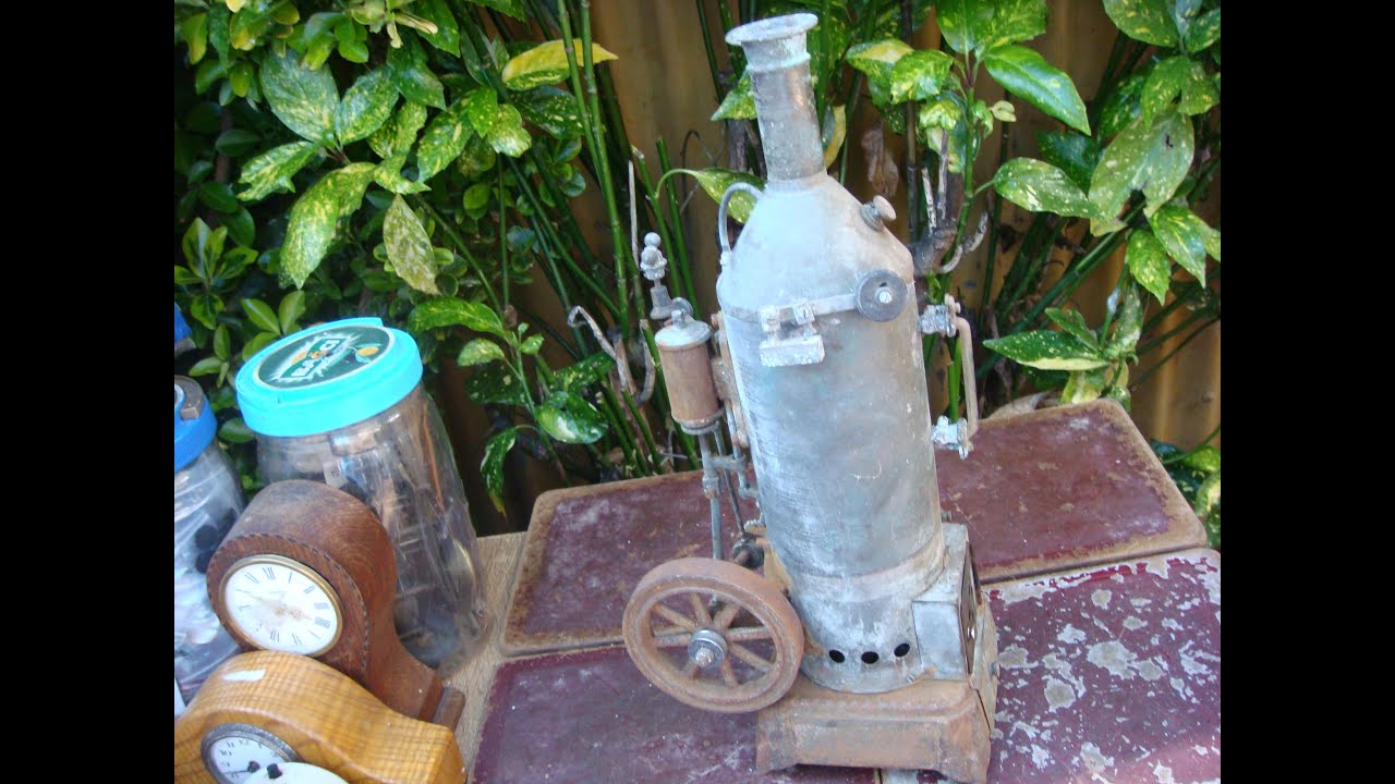 Old Vintage Antique Gebruder Bing Toy live Cylinder steam Engine model ...