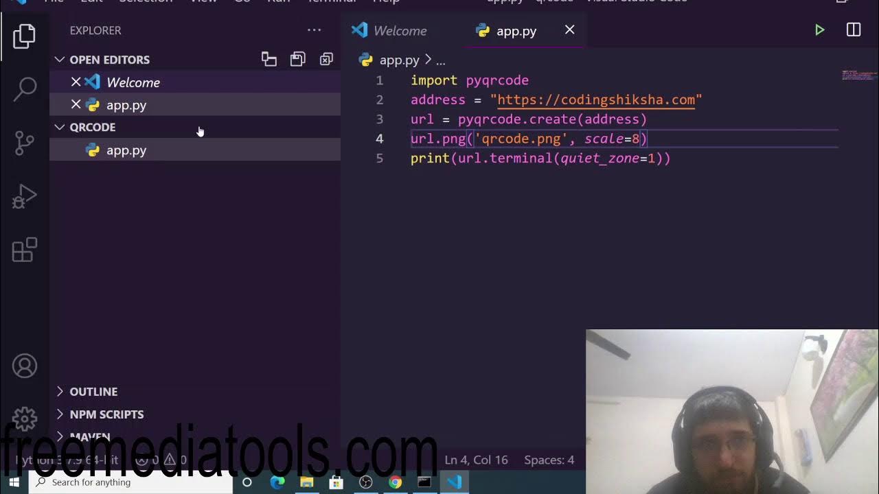 Python 3 Pyqrcode Example Script To Generate Qr Codes And Save It As Png Image Using Pypng