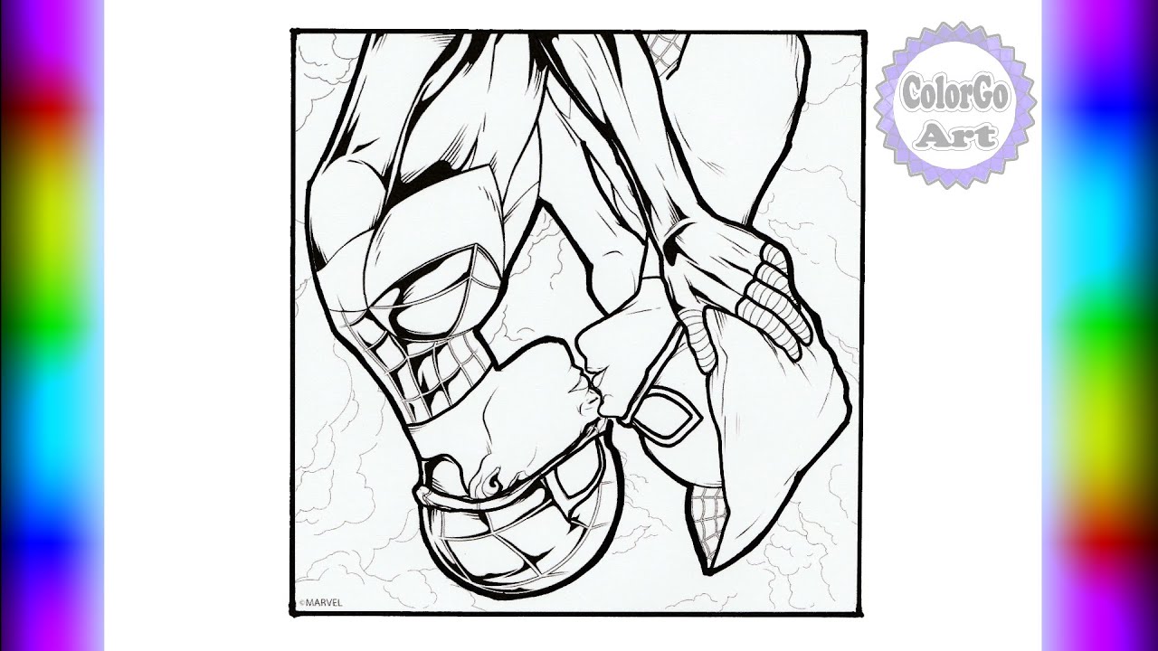 Spider Man And Gwen Kissing Coloring Miles Morales Kissing Spider Gwen Ncs Youtube