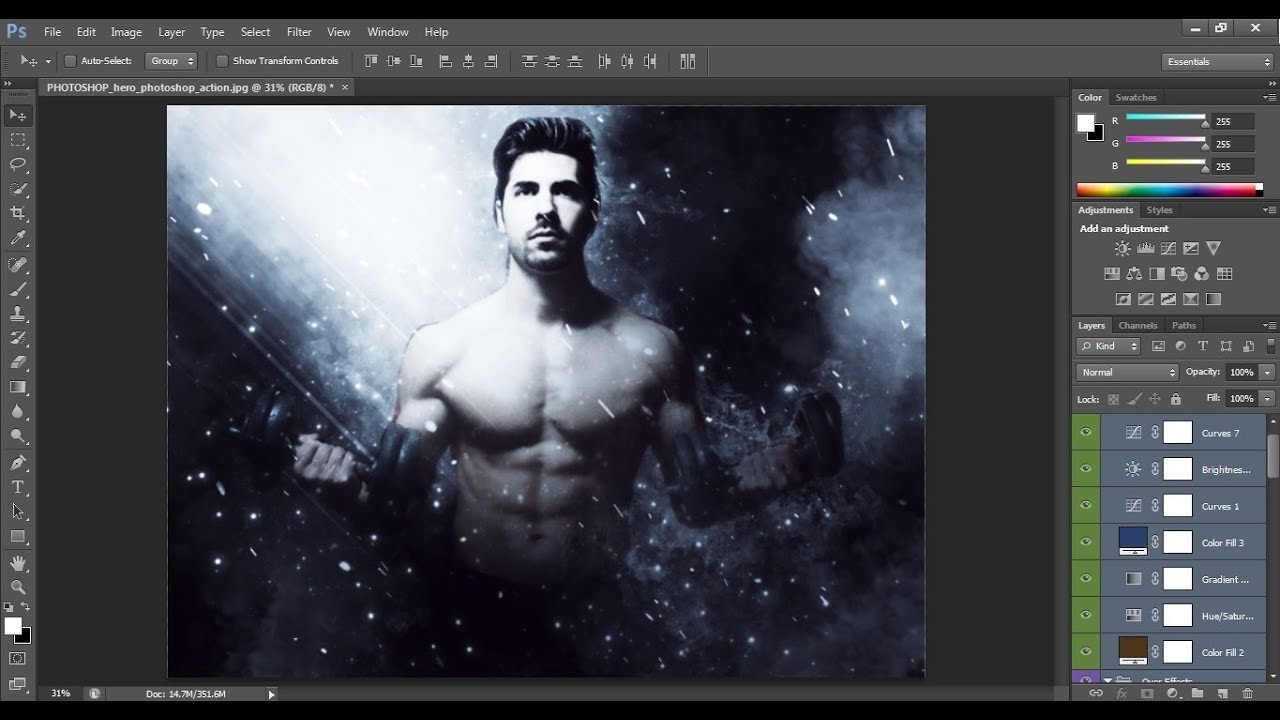 Hero Photoshop Action Tutorial | Photoshop Tutorial - YouTube