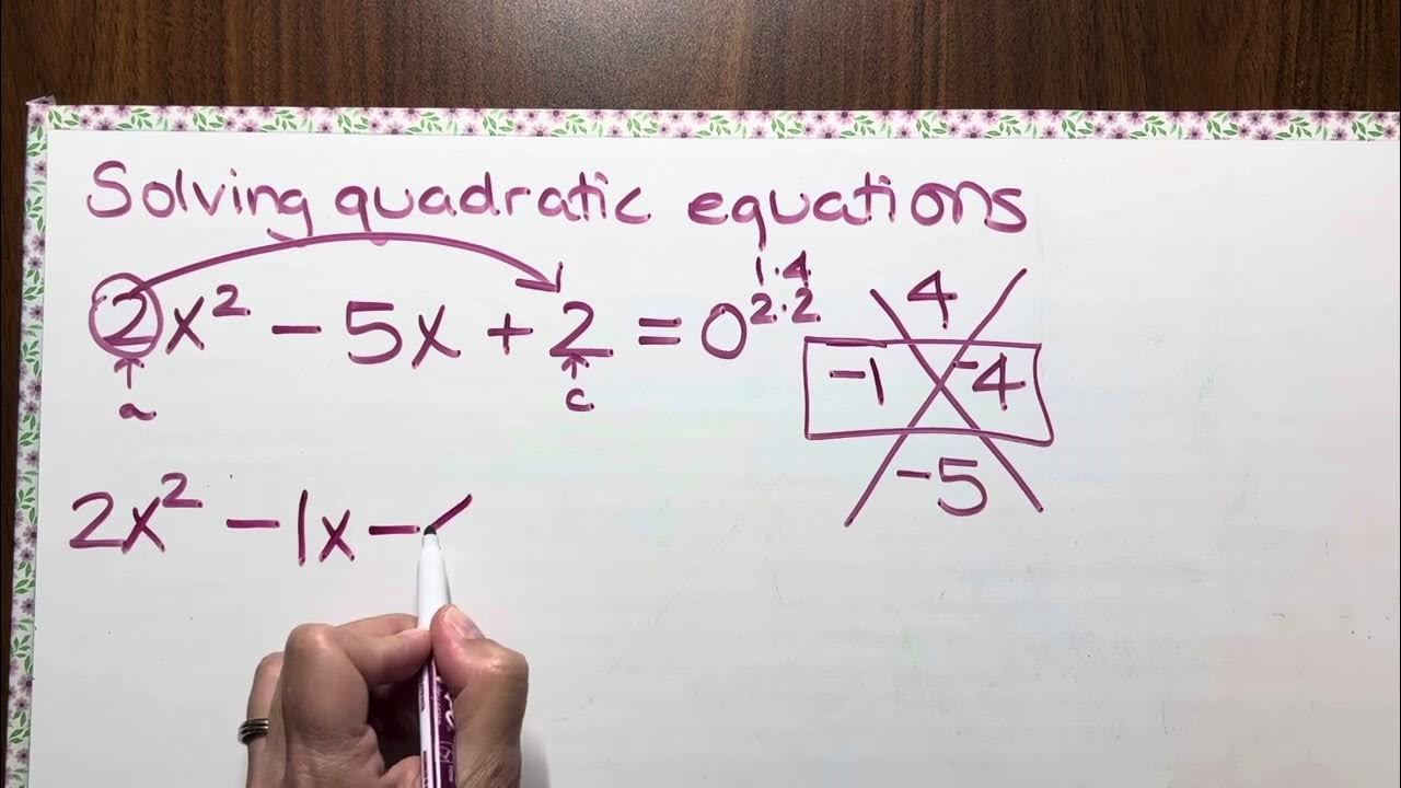 Solving quadratic equations (factoring AC method) - YouTube