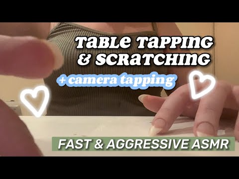 FAST & AGGRESSIVE ASMR / Table Tapping & Scratching + Camera Tapping - YouTube
