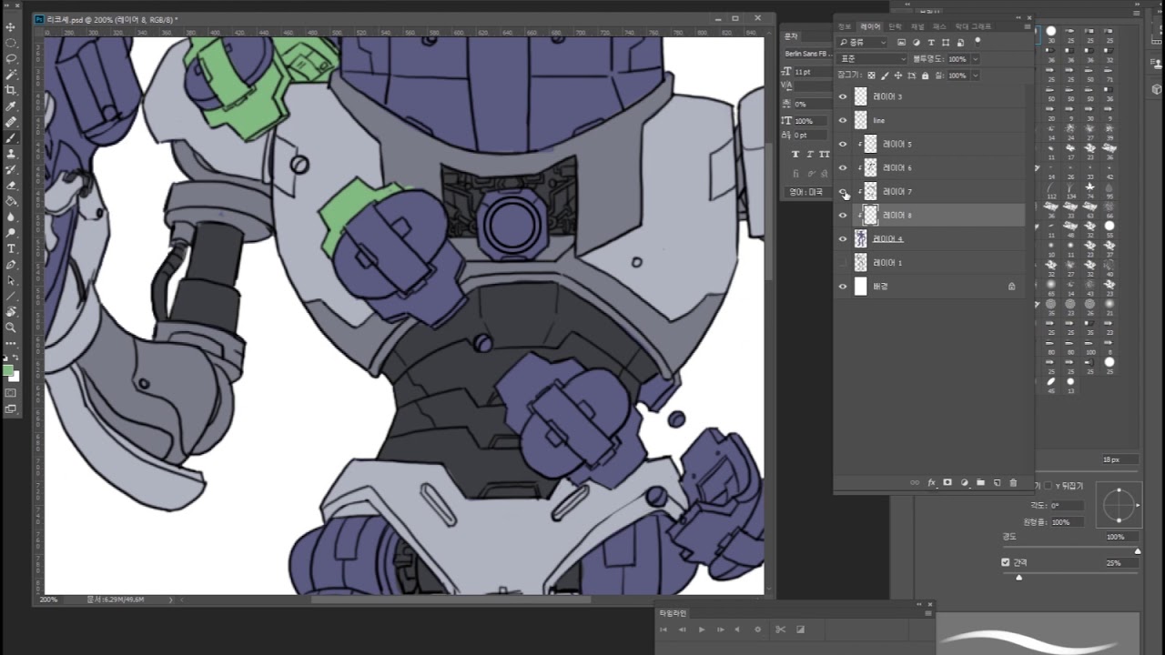[애니메이터유] 브롤스타즈 캐릭터리뉴얼 리코셰 (Draw rico) - YouTube