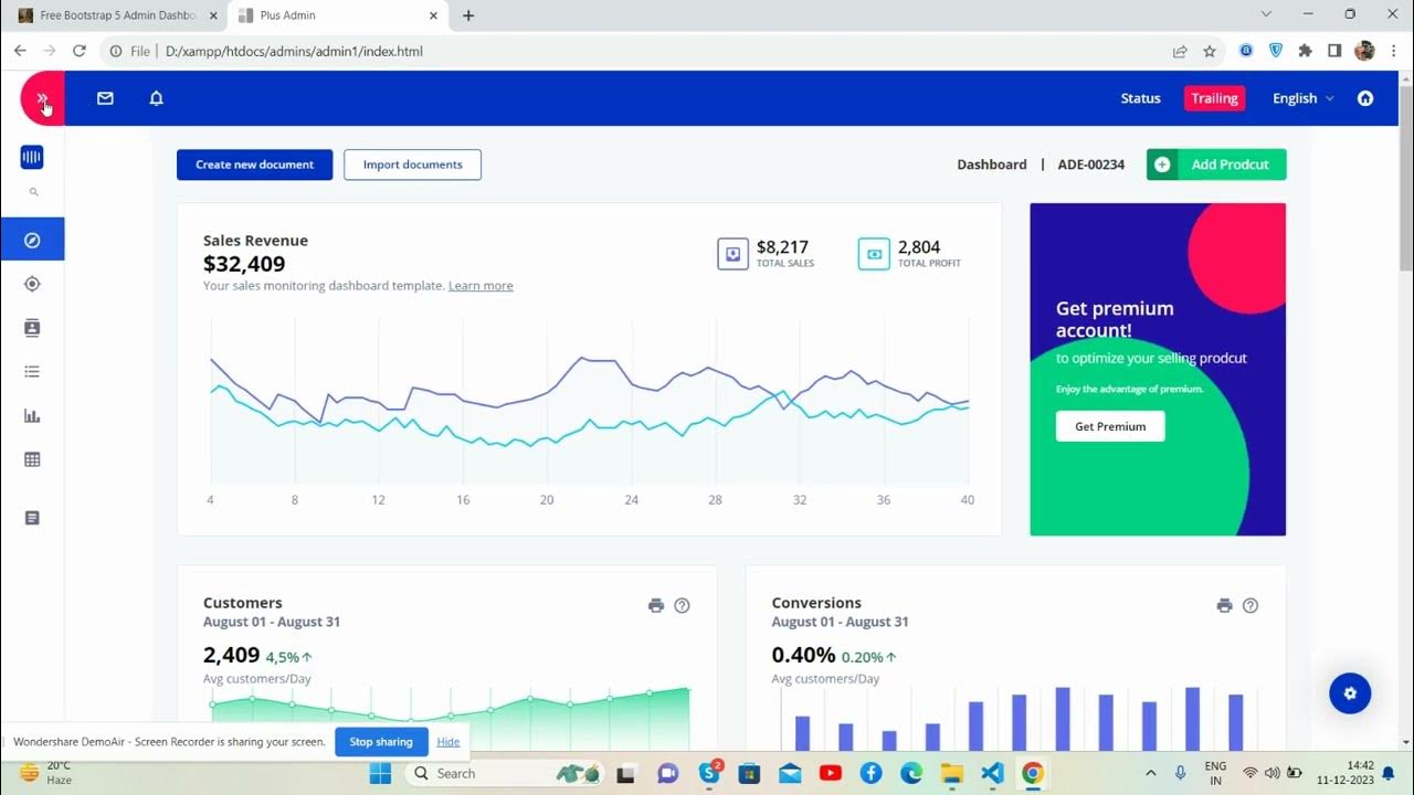 Bootstrap 5 Free Inventory Management Admin Dashboard Template Free 90 ...