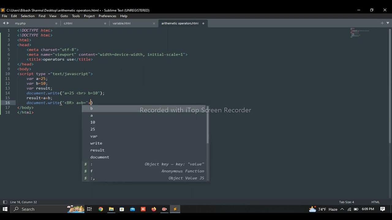 How to use arithmetic operators in java script language | # ...