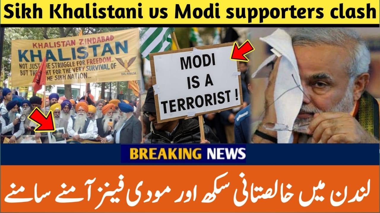Khalistani Youth & Modi Supporters Go Head To Head In London At Indian ...