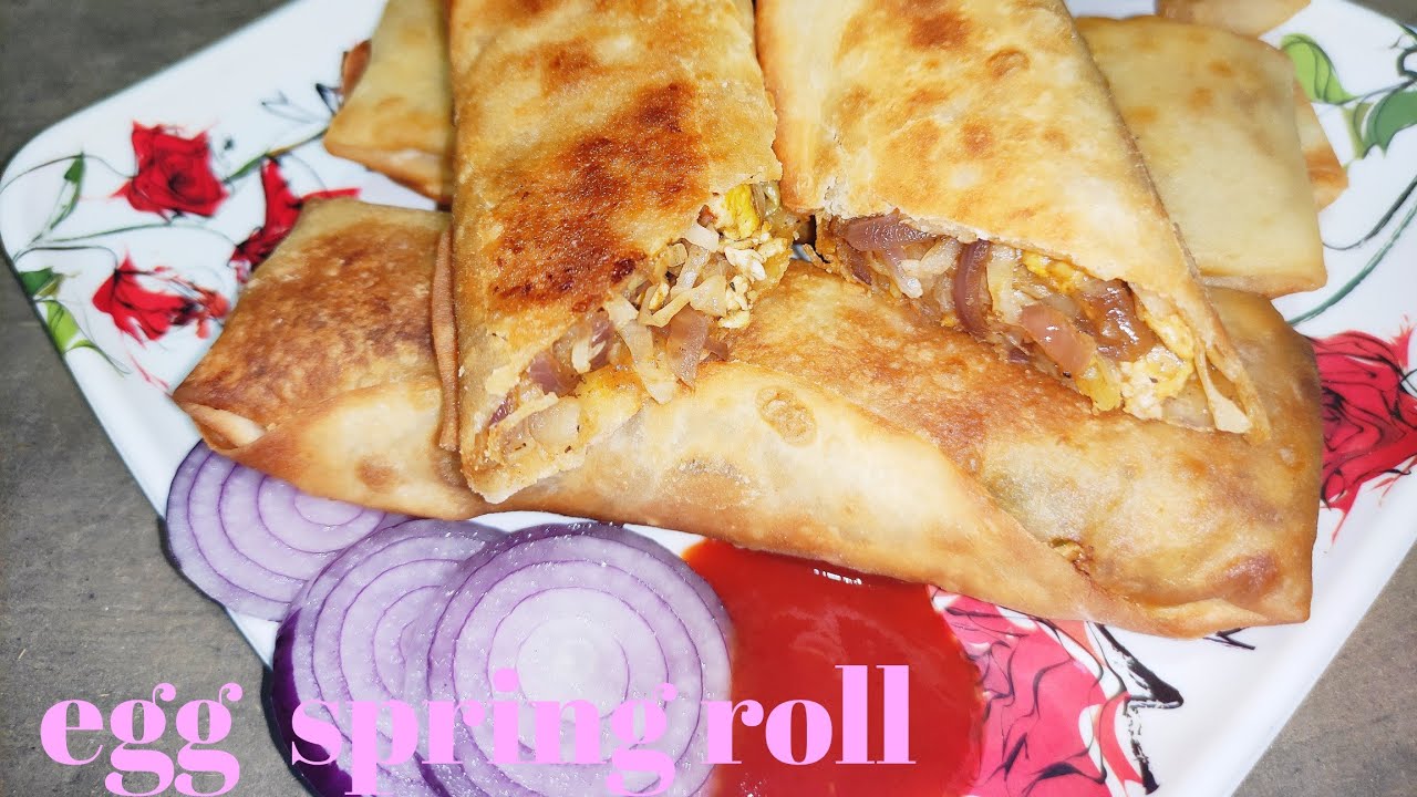 Egg Spring roll. - YouTube