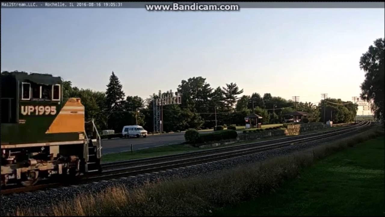 SUBOR Day 32 (Part 3): UP 1995 "C&NW" leads UP IG2LC @Rochelle, IL w/ Awesome K5LLA! 8-16-16 ...