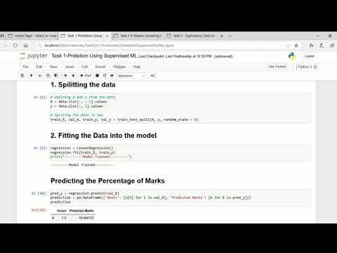 THE SPARK FOUNDATION :- Task 1- Prediction using Supervised Machine Learning - YouTube