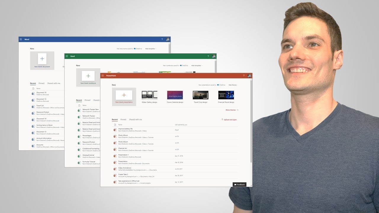 I got to redesign the Word, Excel, & PowerPoint start pages - Kevin ...