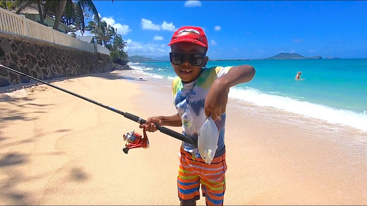 Watch my 6 year old pull in SO MANY fish! | Orion Fishing in Hawaii ...