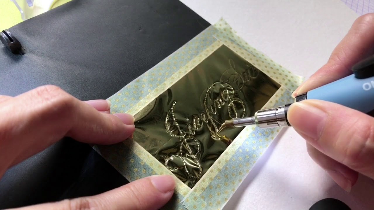 Foiling on TN passport notebook - YouTube