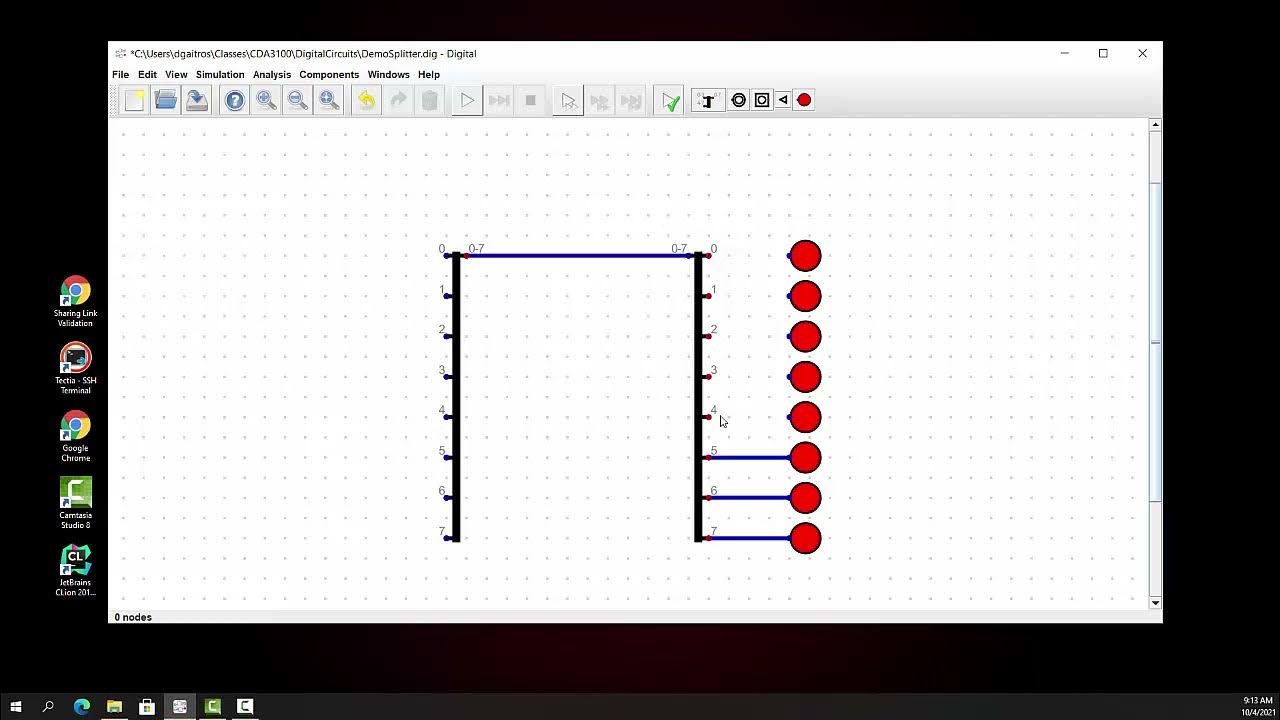 Digital Logic Simulator Splitters and Tunnels - YouTube