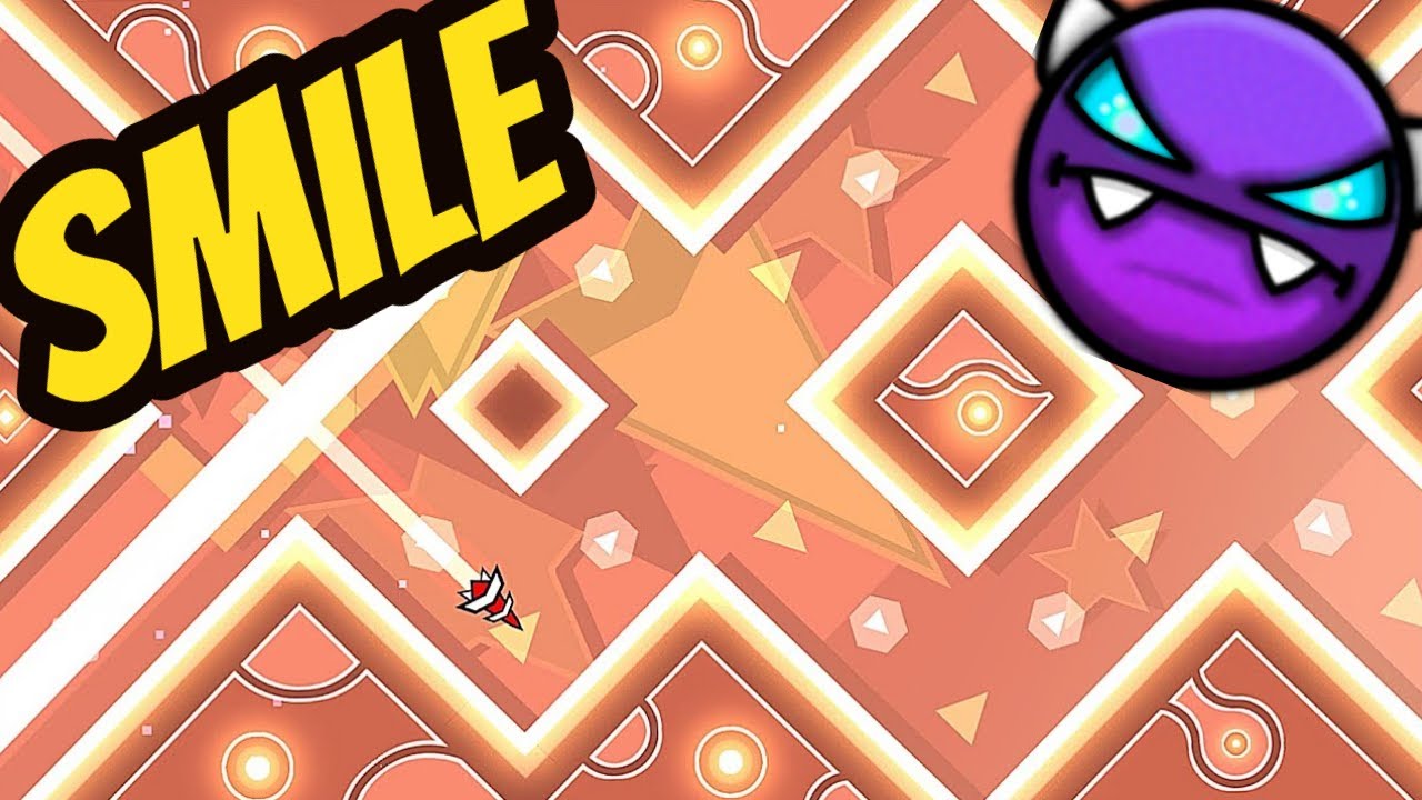 Smile | Geometry Dash Easy Demon By Nikce - YouTube