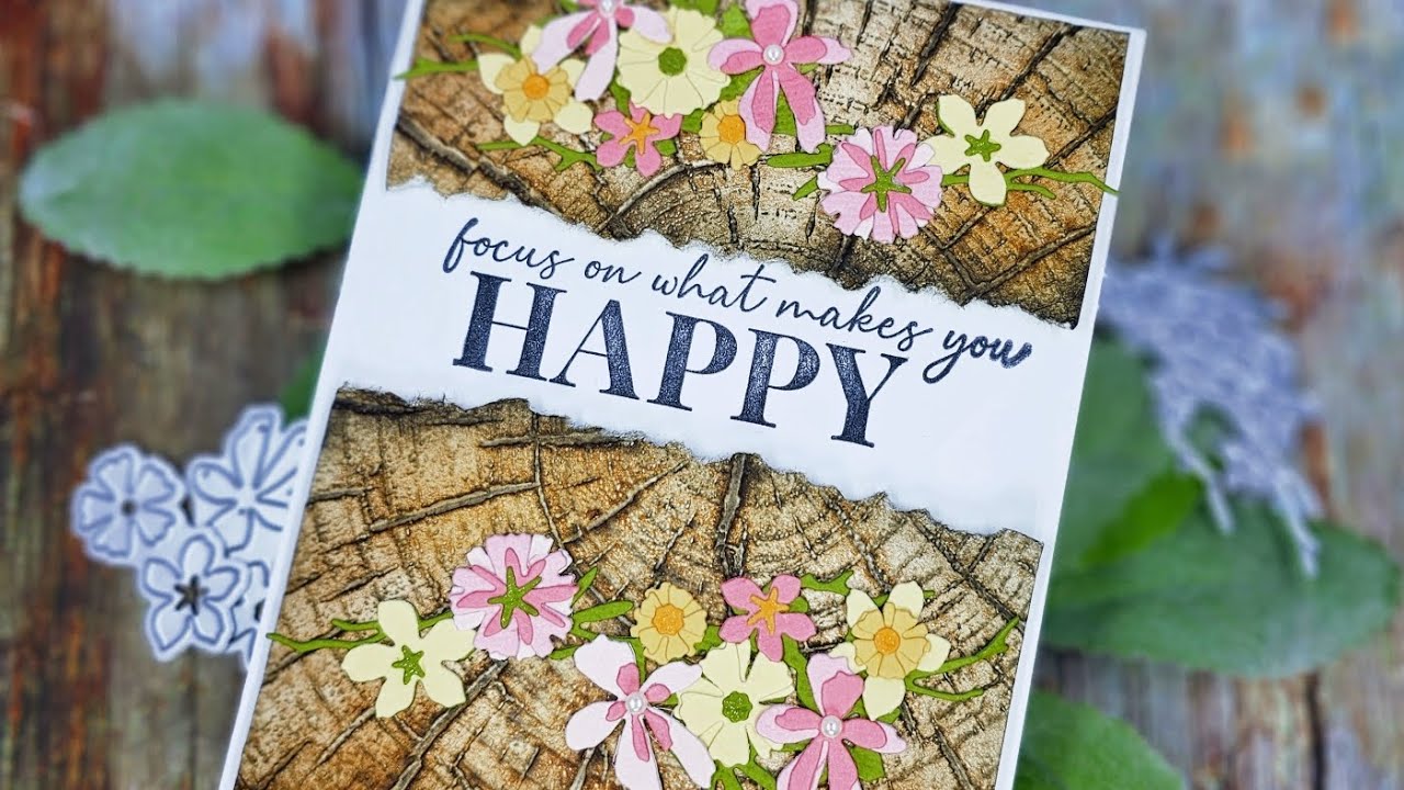 Creating a bright and cheerful card using some Sizzix and Tim Holtz ...