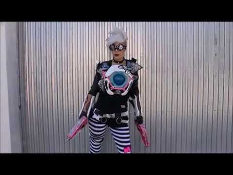 Tracer Cosplay from Overwatch ! Punk Ultraviolet Skin - YouTube