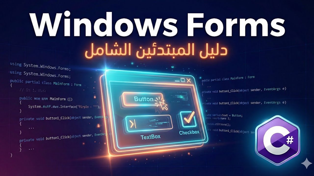 دليل المبتدئين الشامل لـ Windows Forms في C# | شرح عناصر التحكم ...