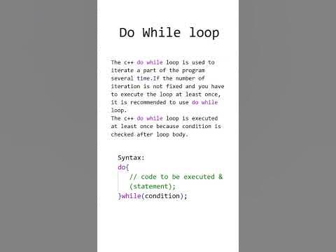 Do while loop in c/c++ || syntax for do while loop || #Techprogram #dowhileloop #c/c++ - YouTube