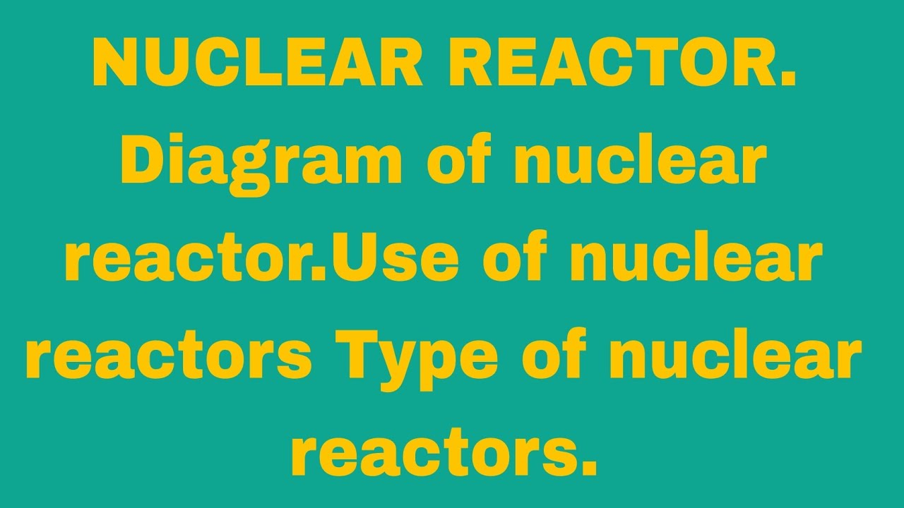 Nuclear reactor. Use of nuclear reactors. Types of nuclear reactors ...