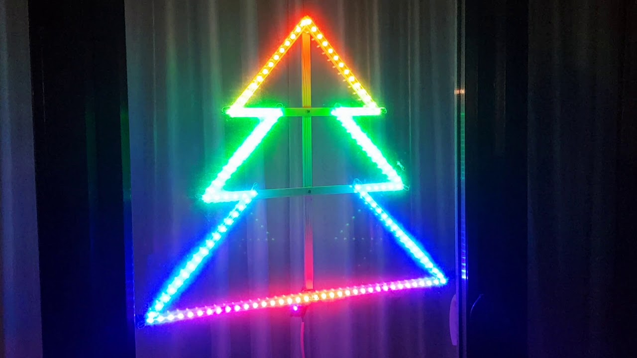 Christmas tree - esp8266, neopixels, micropython - olab.lt - YouTube