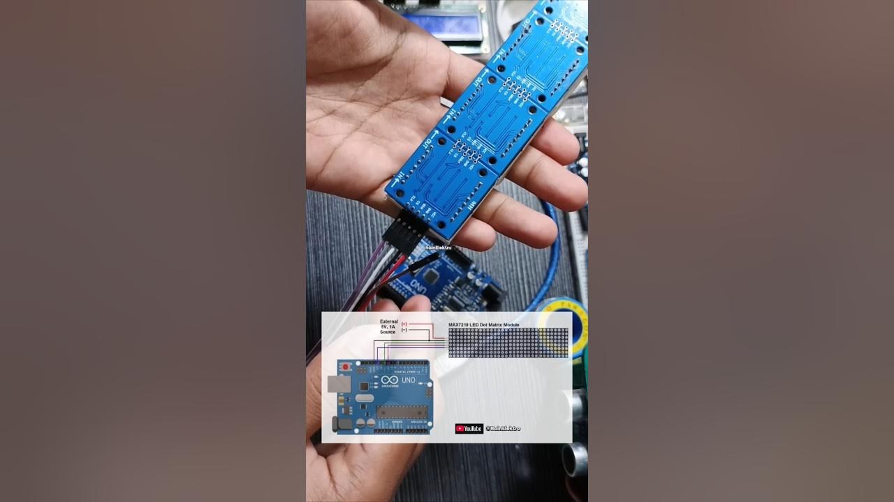 CARA MEMBUAT RUNNING TEXT ARDUINO UNO || Led Dot Matrix MAX7219 - ARDUINO - YouTube