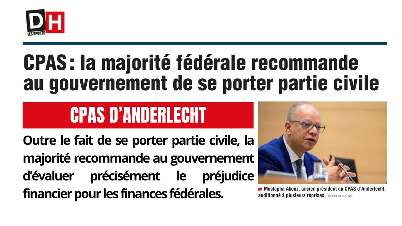 FRAUDES AU CPAS D’ANDERLECHT - Recommandations du groupe de travail ...