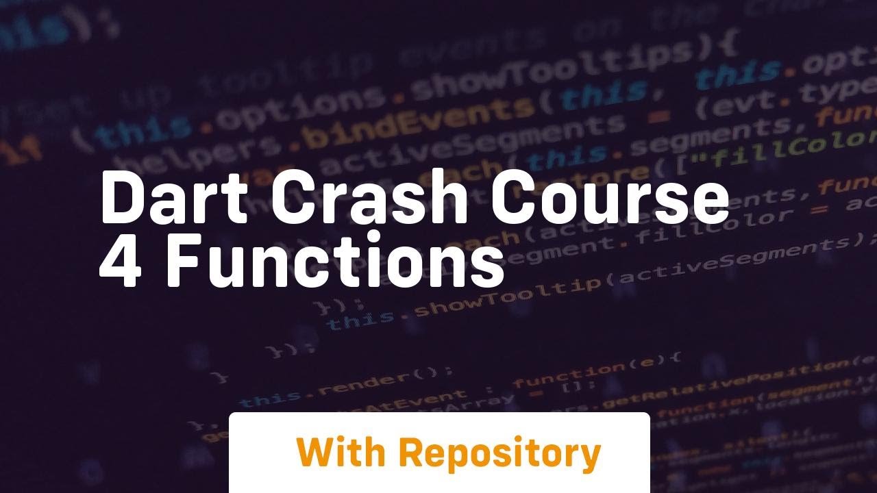 dart crash course 4 functions - YouTube