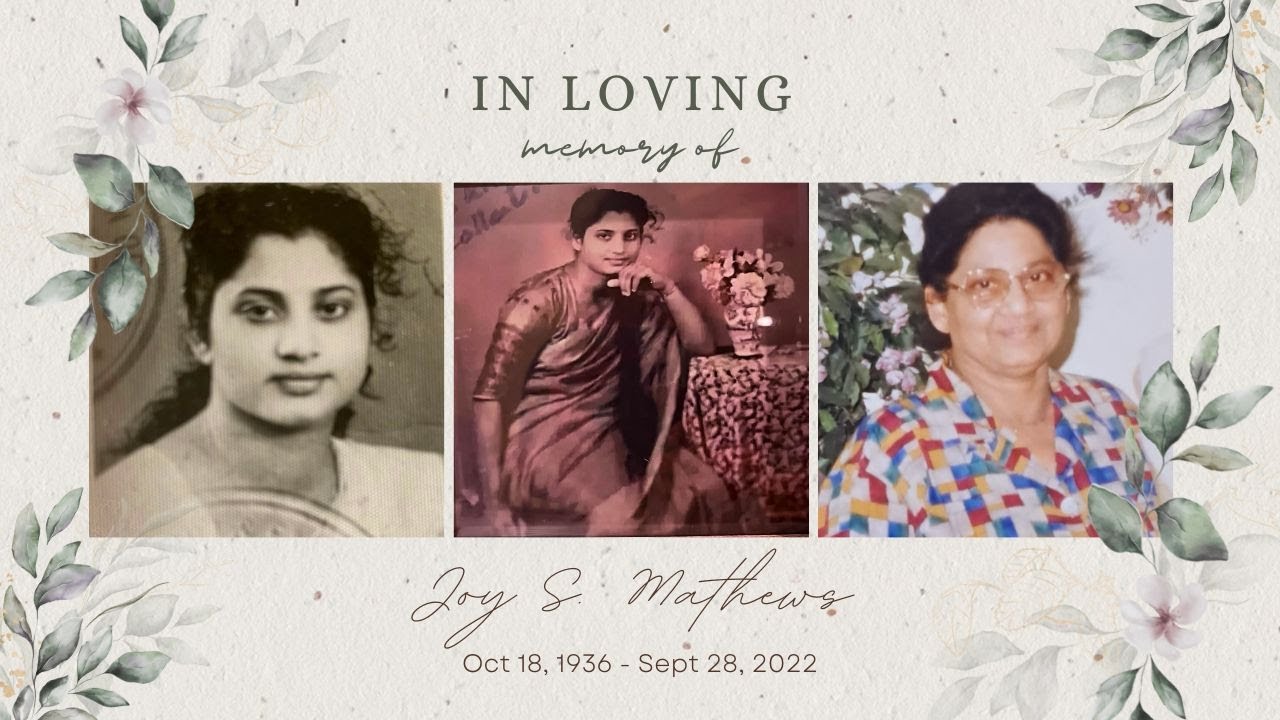 Joy S. Mathews | Funeral Service - YouTube