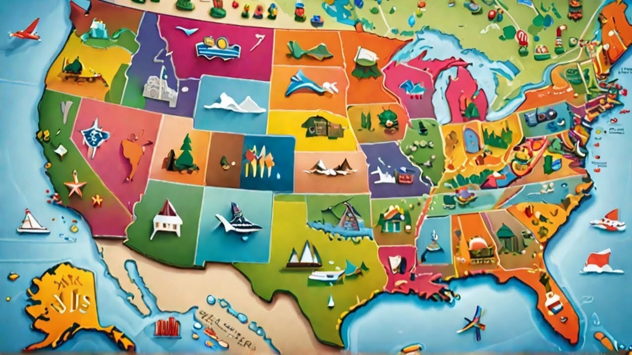 Learn USA States and Cities for Kids | United States of America ...