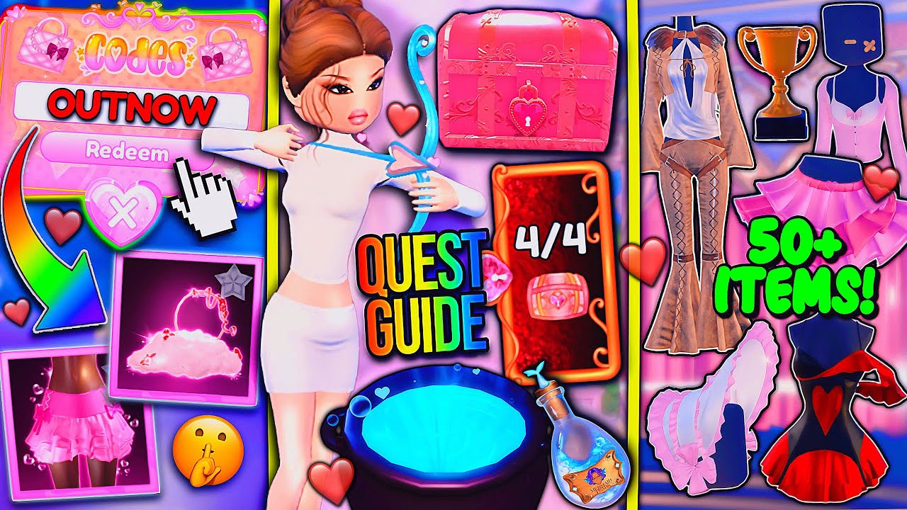 VALENTINES UPDATE OUT! *ALL CODES* & SECRETS, QUEST GUIDE & Item ...