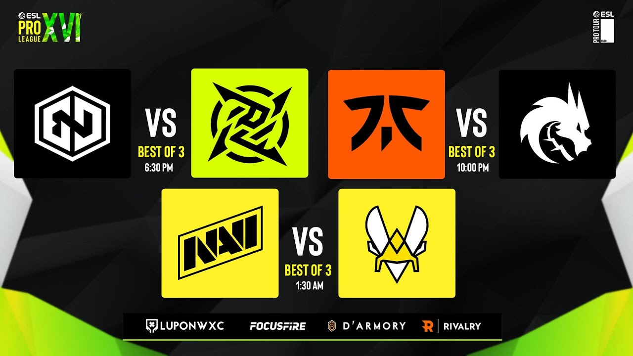 NIP vs Endpoint CeX | Fnatic vs Spirit | NaVi vs Team Vitality | EPL S16 | Group A | DAY 4 [ENG ...
