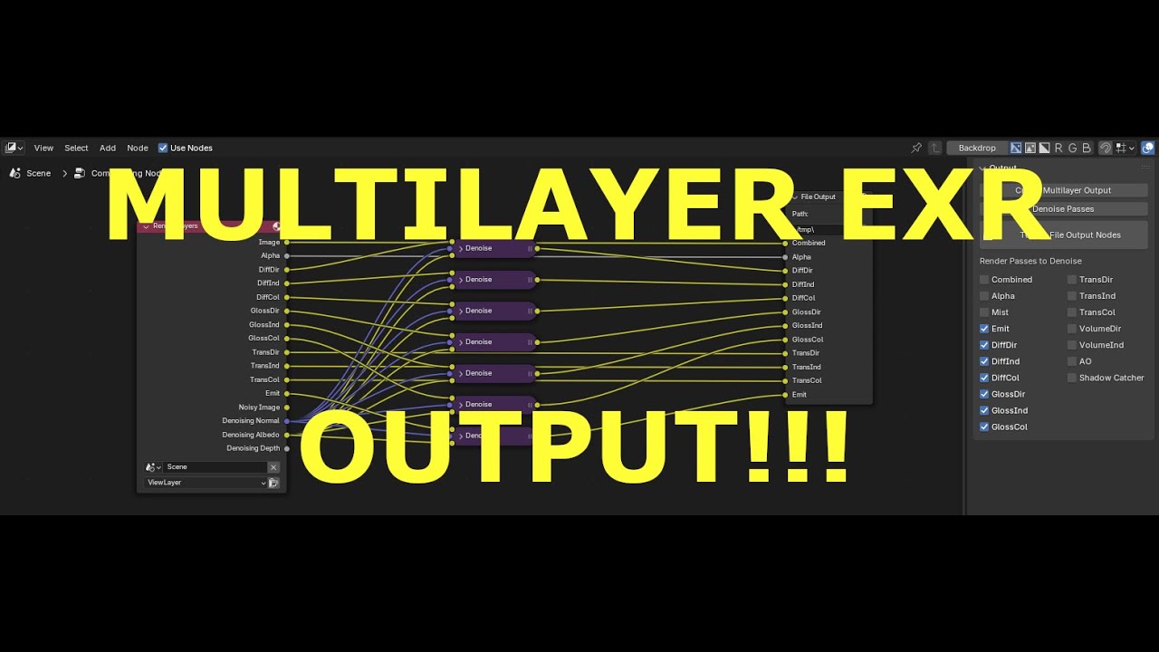 CREATE MULTILAYER OUTPUT Blender Addon - New Tool! - YouTube
