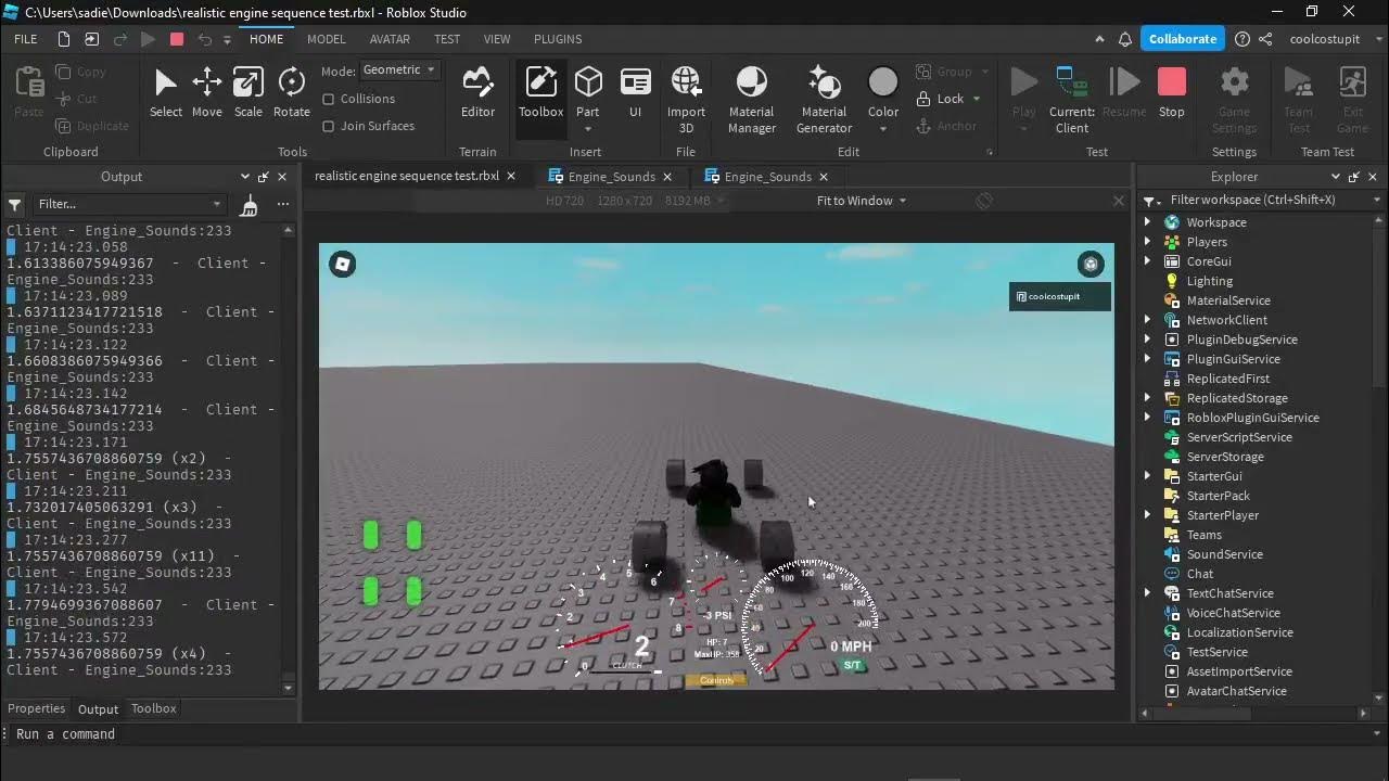 Engine Sound Simulation on Roblox (DEMO) - YouTube