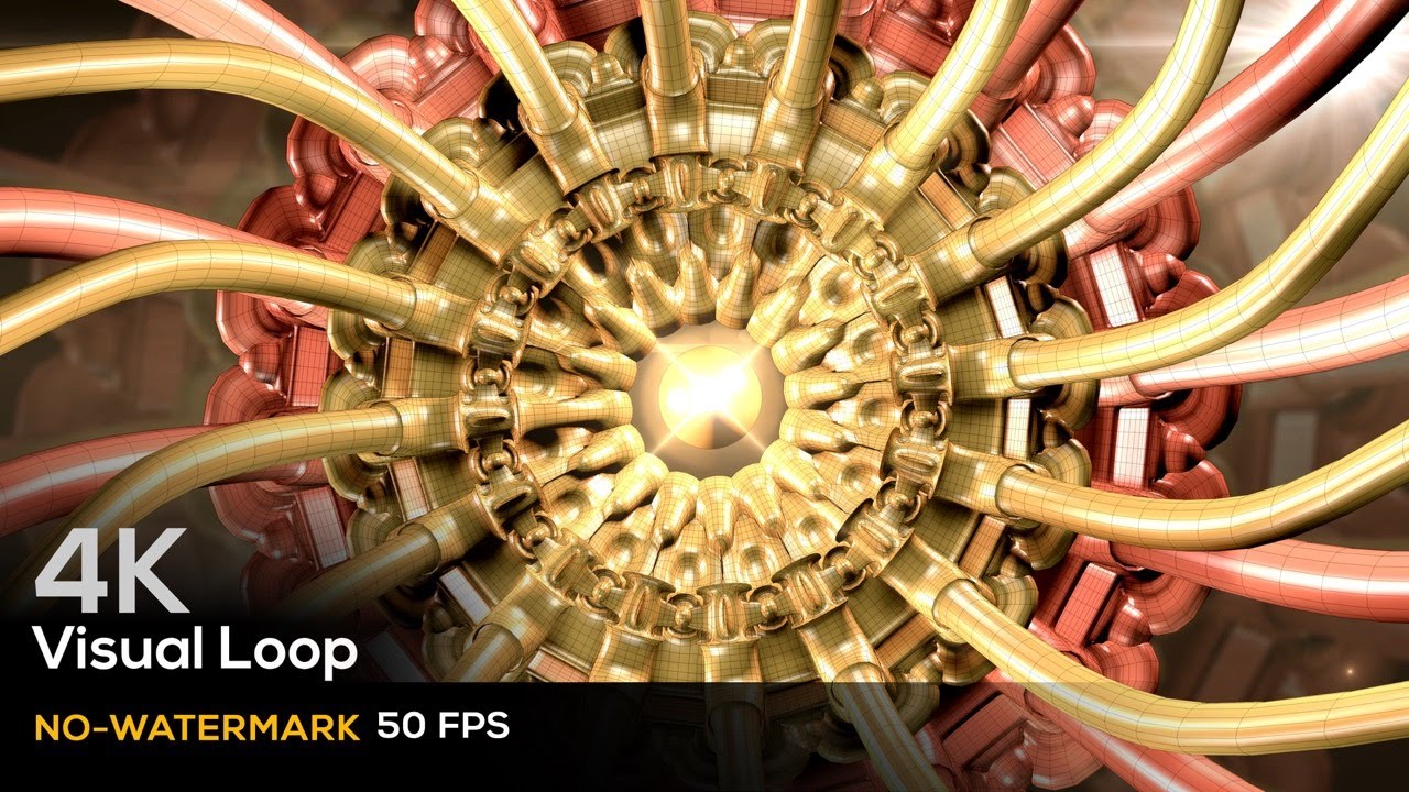 4K VISUAL LOOP ANIMATION (VJ LOOP) - 3D TUNNEL LUXURY - YouTube
