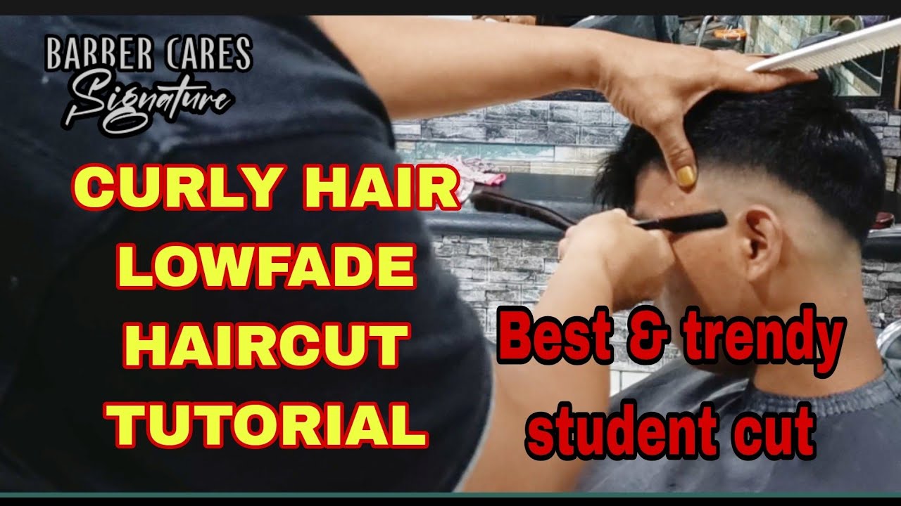 HOW TO DO THE CURLY HAIR LOW FADE HAIRCUT TUTORIAL/niche tagalog - YouTube