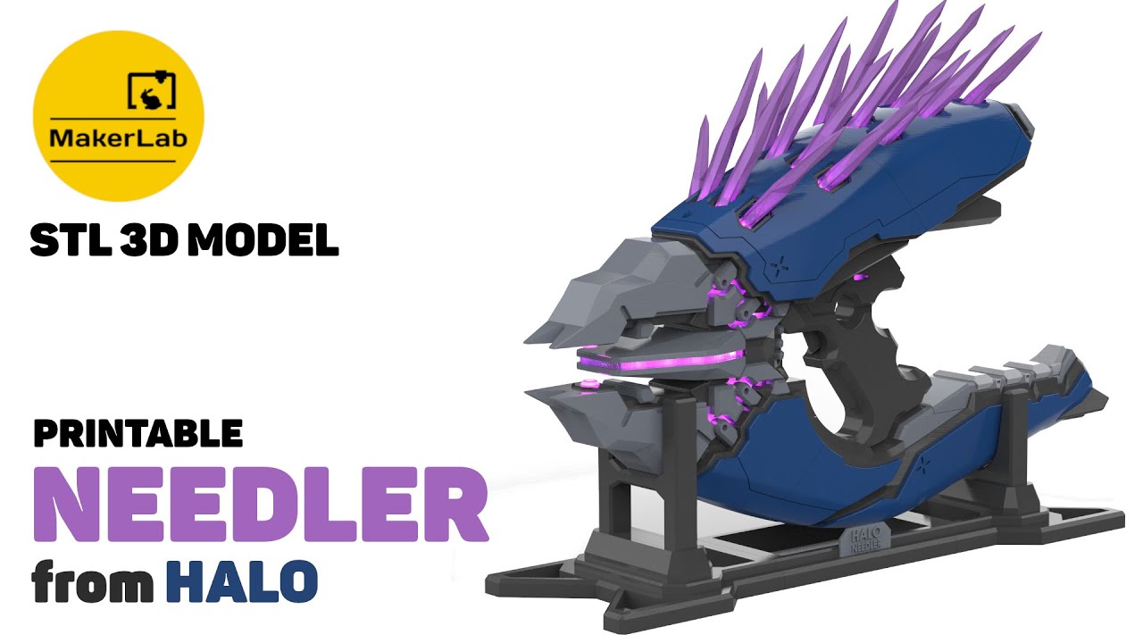 Needler - Halo - Printable 3d model - STL files - YouTube