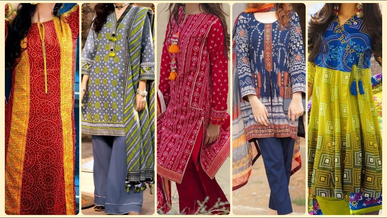 Newest Trendy Chunri Dress Design| Bandhani Dress Design| Bandhej Suit ...