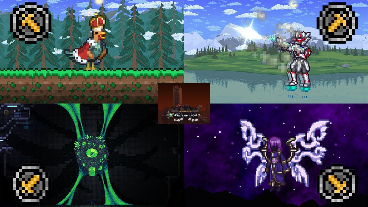 Terraria (1.4.4.9) : Mod of Redemption Mod - Melee Class VS All Bosses ...