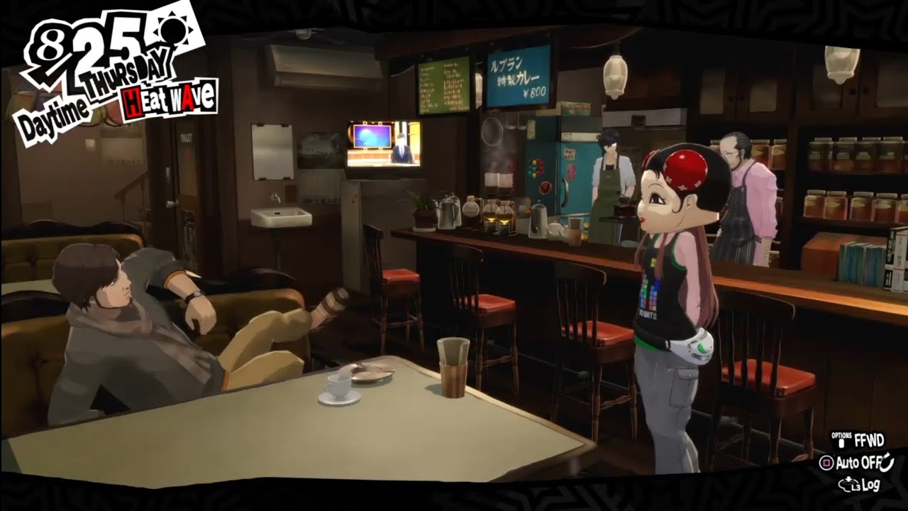 Persona 5 Royal (P5R) - Futaba serves coffee - YouTube