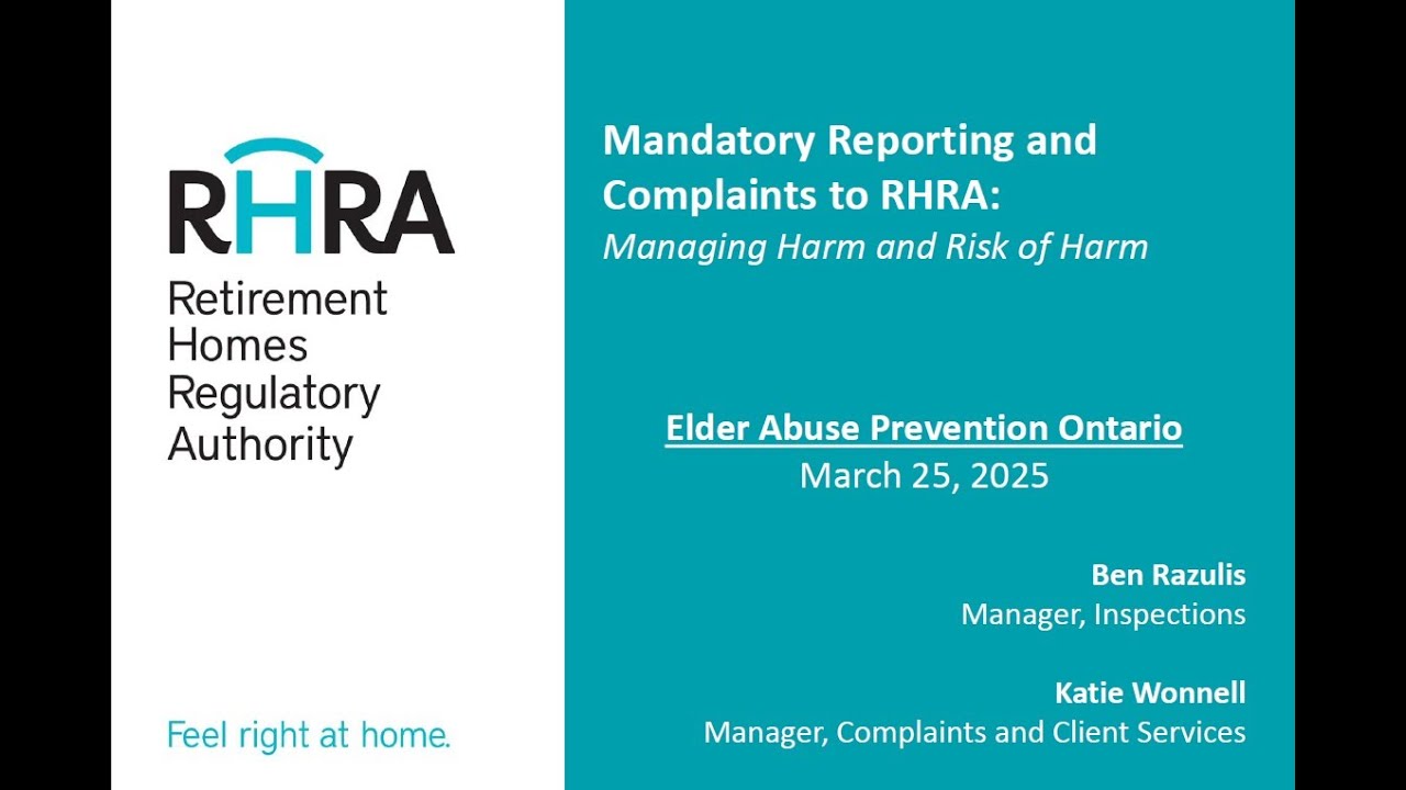 RHRA Manditory Reporting and Complaints to RHRA - YouTube