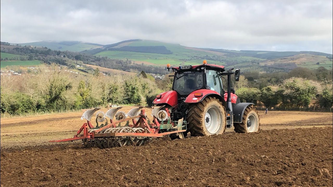 PLOUGHING FOR FODDER BEET!!! Case Maxxum 150 With A 4 Furrow Plough And ...