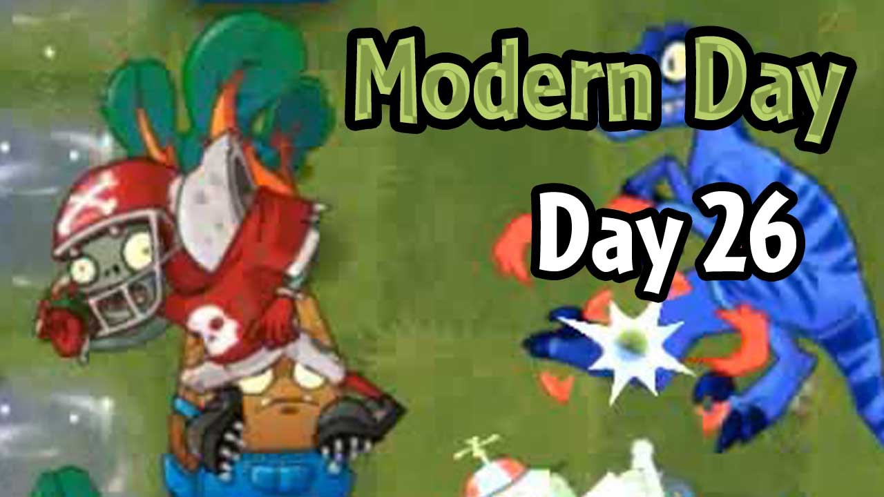 Plants vs Zombies 2 - Modern Day - Day 26: Crazy Raptor - YouTube