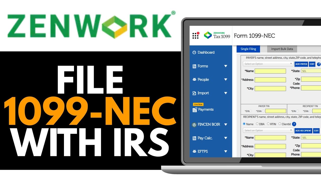 How to File/Submit Form 1099-NEC With IRS Electronically 2025 (Full Guide) - YouTube