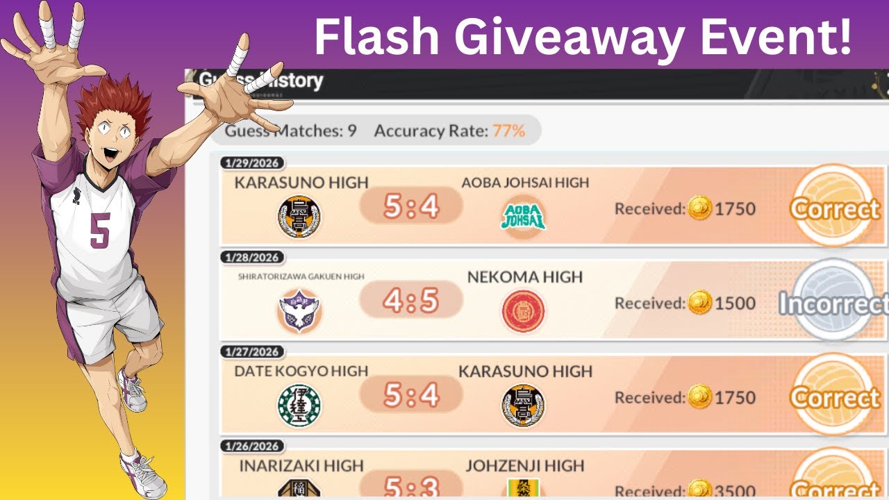 Save the date! Flash Giveaway Event! - HAIKYU! FLY HIGH - YouTube