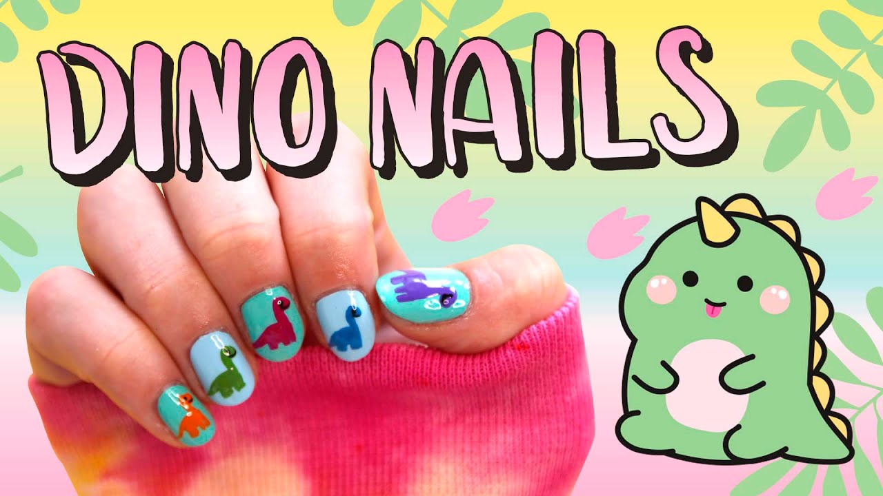 ROARSOME DINOSAUR NAIL ART! - YouTube