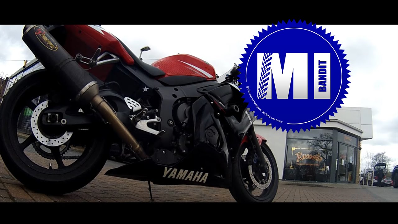Yamaha R6 2004 RED Short ride, walkaround and sound - YouTube