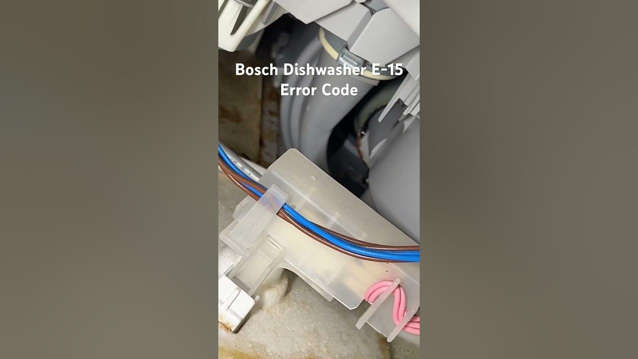 Cause of Bosch Dishwasher E15 Error Code - YouTube